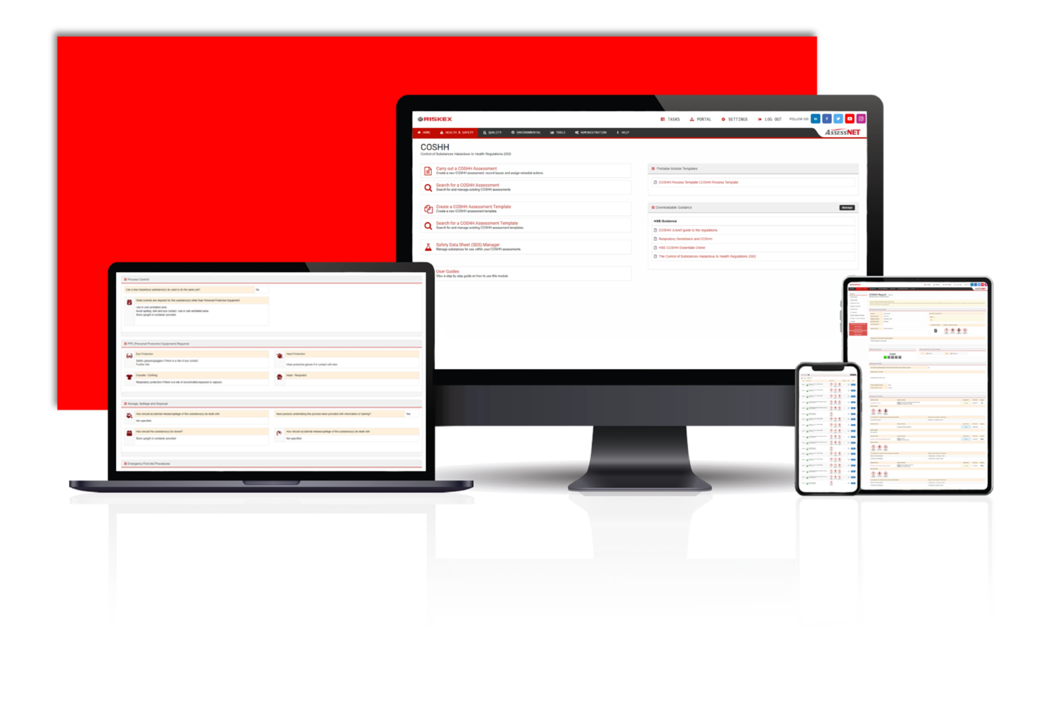 CoSHH Software - AssessNET Health and Safety Software